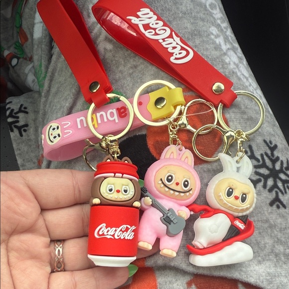 Coca Cola | Accessories | Choose One Labubu Keychains With Red And Pink ...